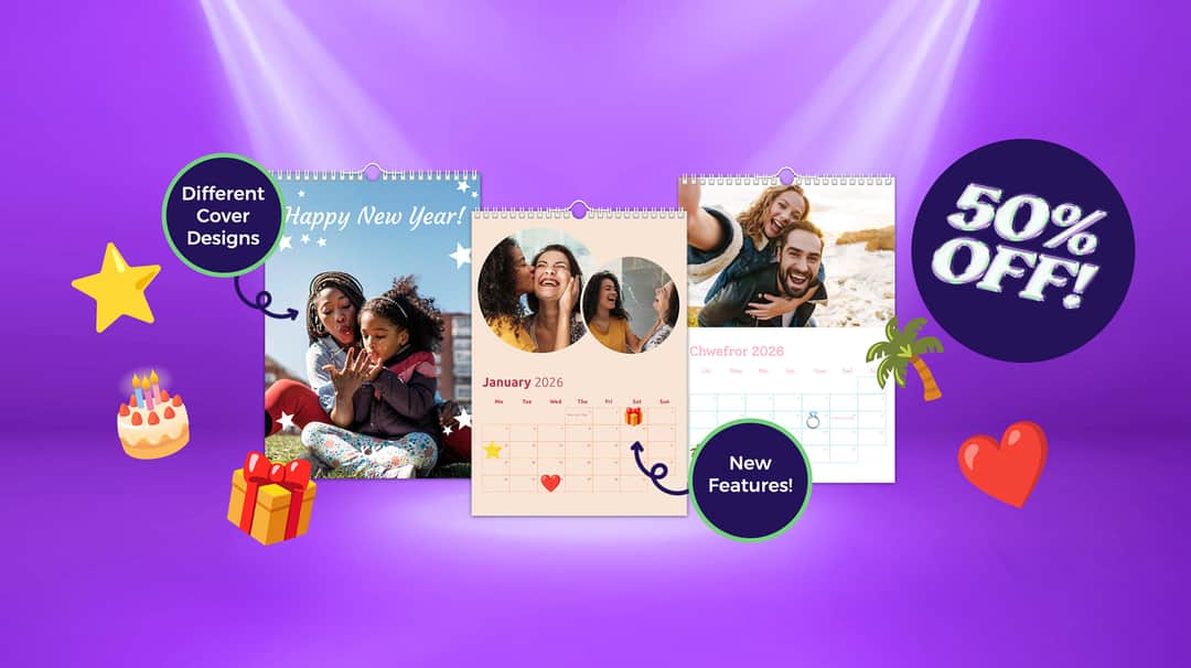 Personalised & Photo Calendars 2026 - 50% OFF | Funky Pigeon