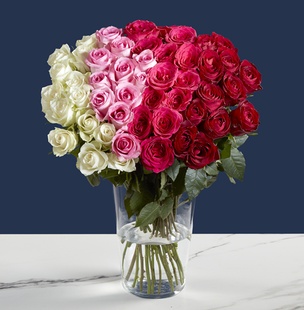 Luxury 50 Rose Ombre Bouquet | Funky Pigeon