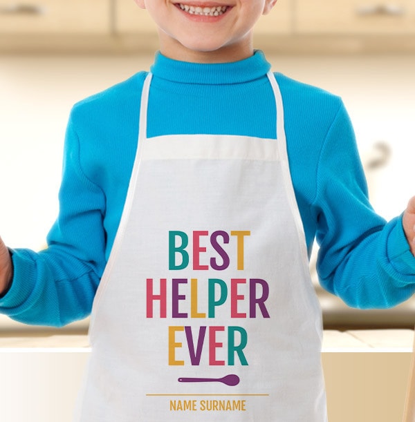 Best Helper Ever Personalised Kid's Apron | Funky Pigeon
