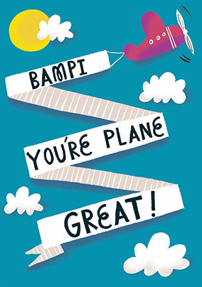 ZDISC 07/23 OUT OF LICENCE - Bampi You're Plane Great Father's Day Card | Funky Pigeon