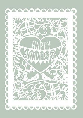 Green Happy Anniversary Card | Funky Pigeon