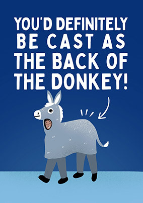 Back of the Donkey Christmas Card | Funky Pigeon