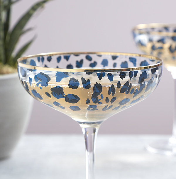 Set of 2 Leopard Cocktail Glasses | Funky Pigeon