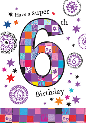 6th Birthday | Kids Birthday Cards | Funky Pigeon