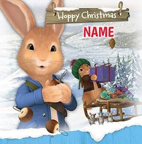 Peter Rabbit Personalised Christmas Card | Funky Pigeon