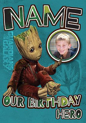 Baby Groot Photo Birthday Card | Funky Pigeon