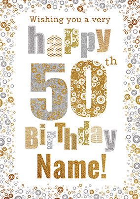 50th Birthday Card Bubbles - Milestone Birthday | Funky Pigeon