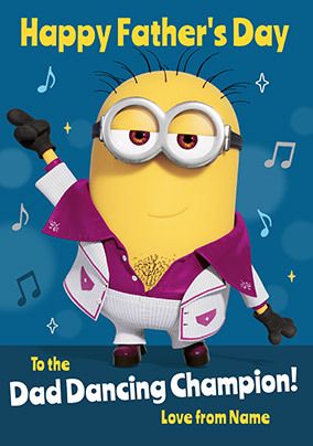 Despicable Me - Dad Dancing Champion Personalised Card | Funky Pigeon