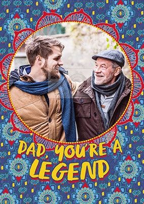Dad You're A Legend Photo Card | Funky Pigeon