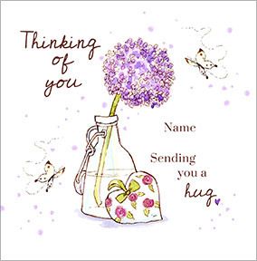 Sending You Hugs Personalised Card | Funky Pigeon