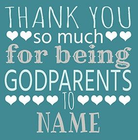 Thank You For Being Godparents Card | Funky Pigeon
