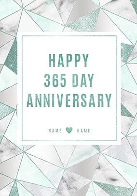 Happy 365 Day Anniversary First Anniversary Card | Funky Pigeon