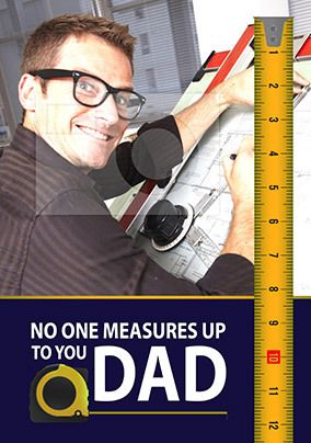 No One Measures Up Fathers Day Photo Card | Funky Pigeon