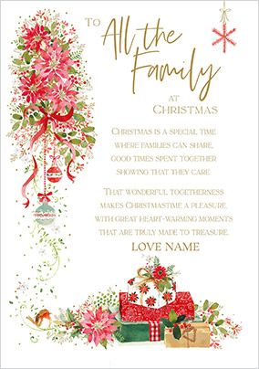 All the Family Personalised Christmas Card | Funky Pigeon