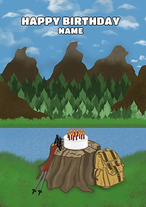 Outdoor Hiking Birthday Card | Funky Pigeon