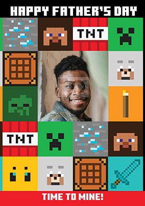 Minecraft - Father's Day Photo Card | Funky Pigeon