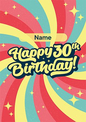 Happy 30TH Pink Personalised Birthday Card | Funky Pigeon