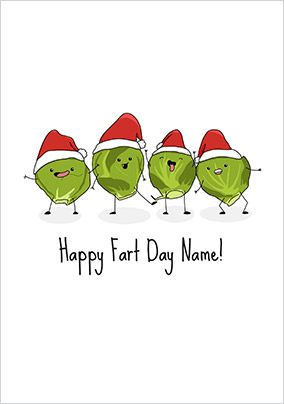 Happy Fart Day Christmas Card | Funky Pigeon