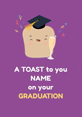 Toast Graduation Card | Funky Pigeon