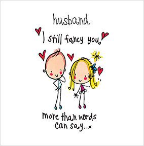 Still Fancy You Husband Personalised Card | Funky Pigeon
