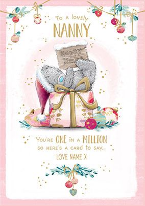 Me To You - Nanny Christmas Personalised Card | Funky Pigeon