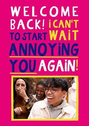 Welcome Back & Welcome Home Cards | Funky Pigeon