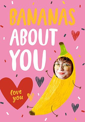 Bananas about You photo Valentine's Day Card | Funky Pigeon