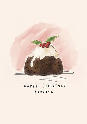 Happy Christmas Pudding Card | Funky Pigeon
