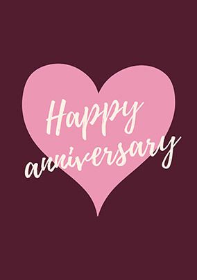 Heart Happy Anniversary Card | Funky Pigeon