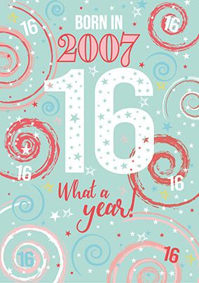 Born in 2007 Birthday Card | Funky Pigeon