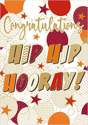 Hip Hip Hooray Card | Funky Pigeon