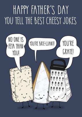 Dad the Best Cheesy Jokes Father's Day Card | Funky Pigeon