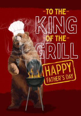 BBQ King of the Grill Father's Day Card | Funky Pigeon