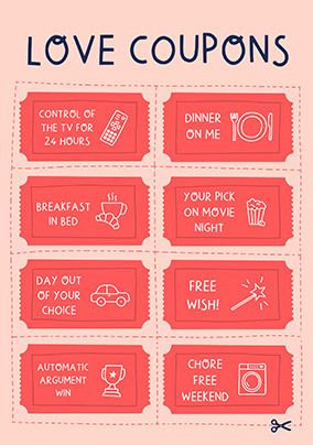 Love Coupons Card | Funky Pigeon