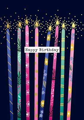 Candles Happy Birthday Card | Funky Pigeon