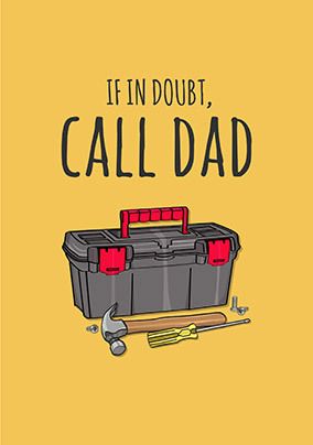 If in Doubt Call Dad Card | Funky Pigeon