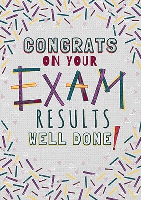 Congrats On Your Exam Results Card | Funky Pigeon