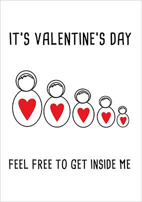 Get Inside Me Valentine's Day Card | Funky Pigeon