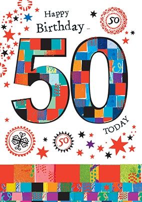 50 Today Birthday Card | Funky Pigeon