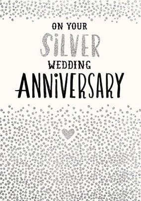Silver Wedding Anniversary Card | Funky Pigeon