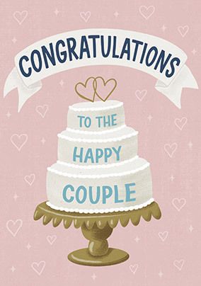 Congratulations to the Happy Couple Wedding Card | Funky Pigeon
