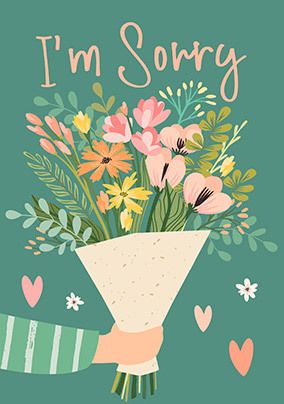 Flower Bouquet Sorry Card | Funky Pigeon