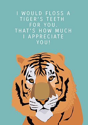 Tiger Thank You Card | Funky Pigeon