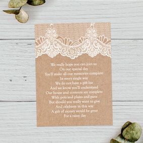 Delicate Lace Poem Card | Funky Pigeon